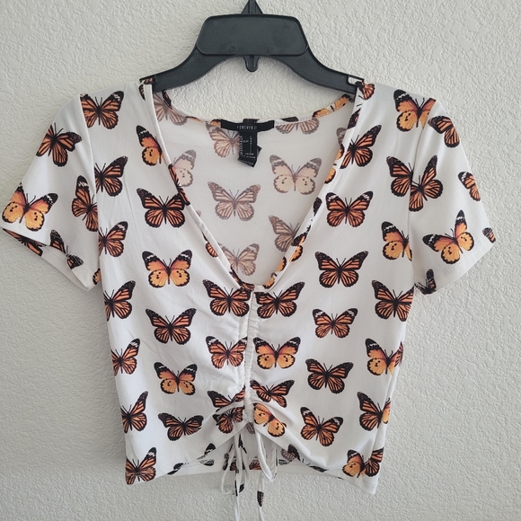 Forever 21 | Tops | Butterfly Crop Top | Poshmark